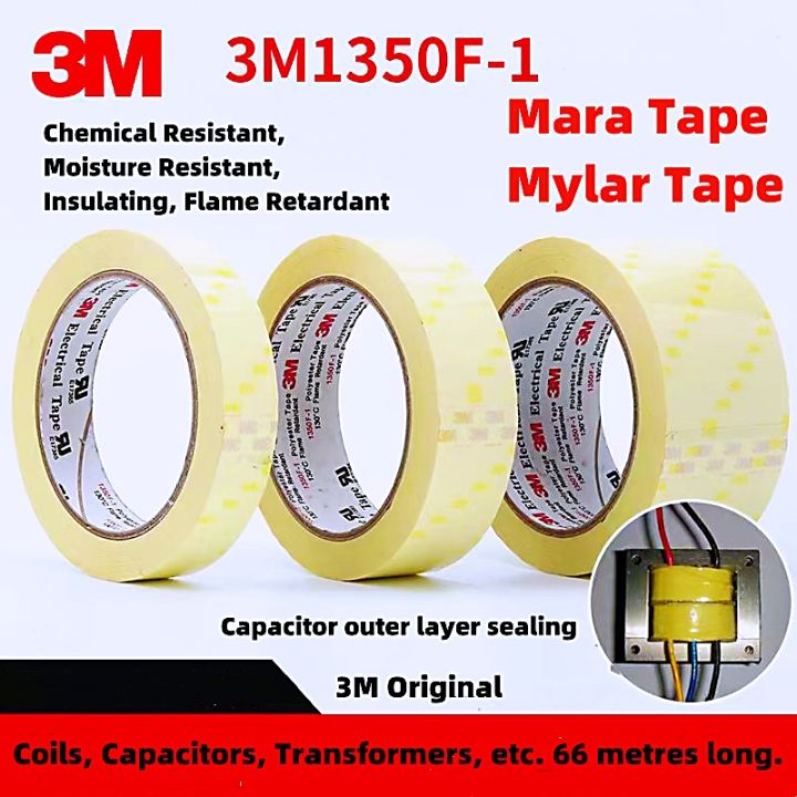 3M1350F-1 Mara Tape Light yellow transformer insulating Mara tape Battery high temperature ...