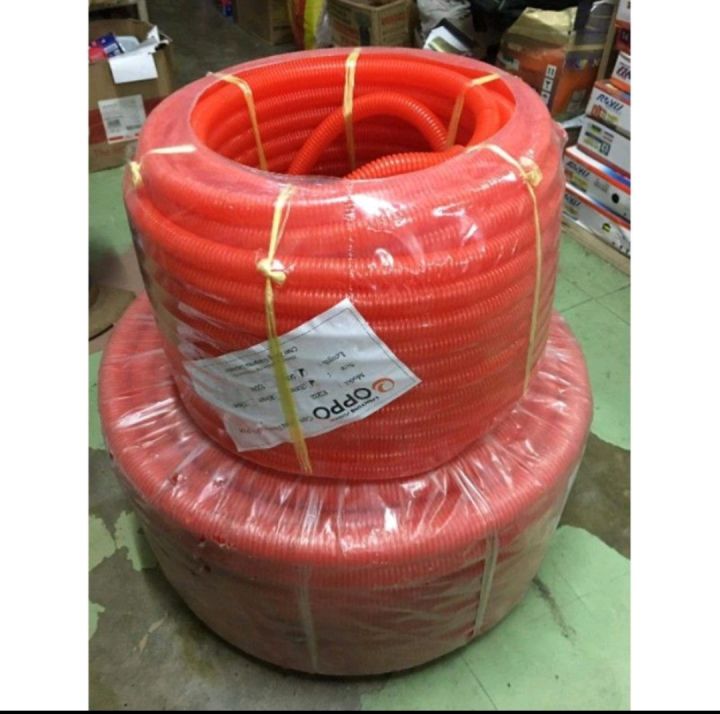high quality orange flexible hose 1/2" , 3/4" , 1" for electrical per roll available | Lazada PH