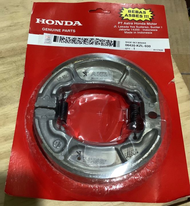 Pcx/click / beat brake shoe original honada (KZL) | Lazada PH