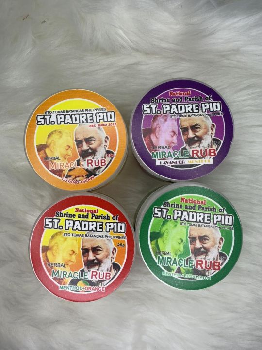St. Padre Pio Miracle Rub ( 4 scent ) | Lazada PH