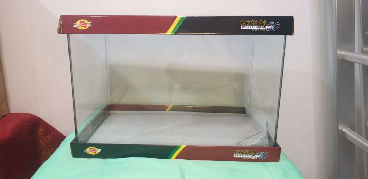Imported ULTRA CLEAR Curved Tank No.50 with LID and rubber mat (15 ...