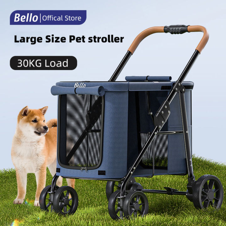 BELLO Large Pet Stroller Camping Cart Large Dog Cart Folding ...