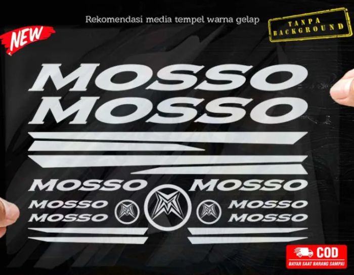 Cutting sticker sepeda MTB Mosso Stiker Sepeda Lipat MOSSO | Lazada ...