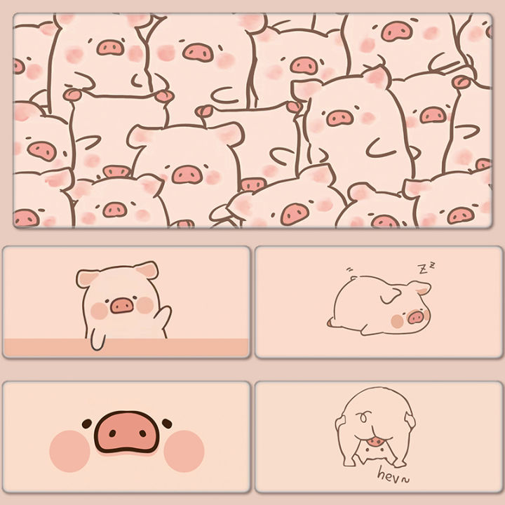 Lulu Pig Mouse Pad Oversized Girl Creative Cute Gaming Keyboard Large ...