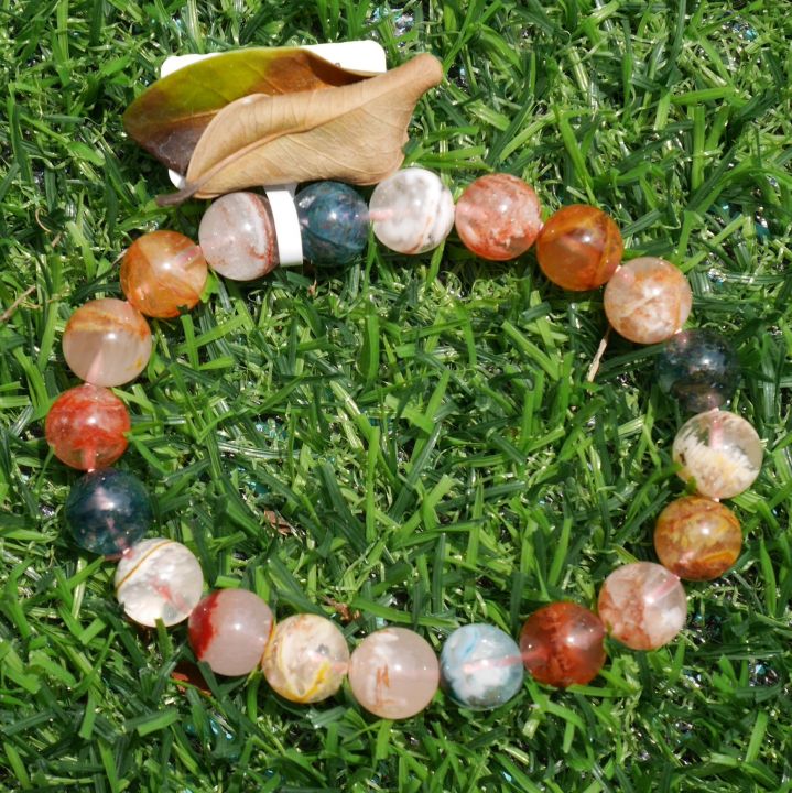 Natural snowflake colourful Phantom Crystal Braclet (special edition ...