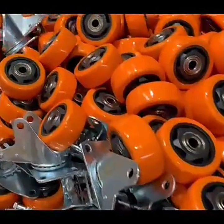Heavy-Duty Caster Wheel Set - Swivel Fixed Lock Caster Set for Trolleys ...