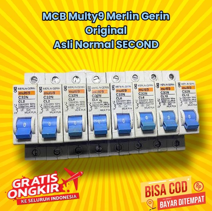 MCB Merlin Gerin kepala biru 1P Original PLN BEKAS copotan Normal | Lazada Indonesia