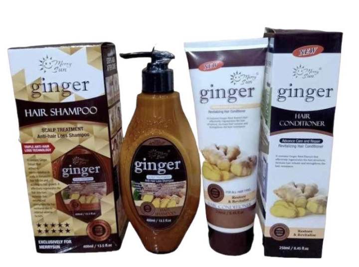 merry sun ginger scalp treatment anti hair loss shampoo/Conditioner ...