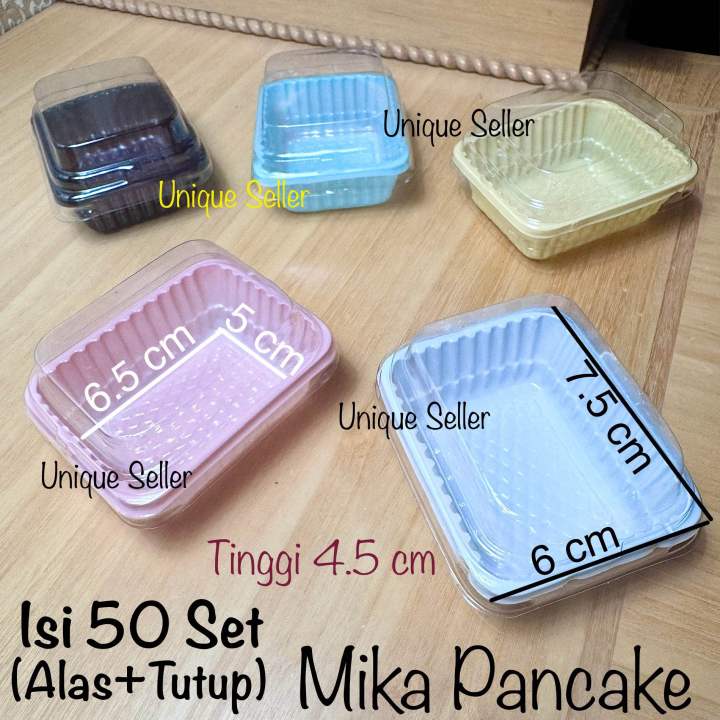 [Isi50] Mika Pancake Durian Mini Putih Coklat Pink Biru Ivory / Mika ...