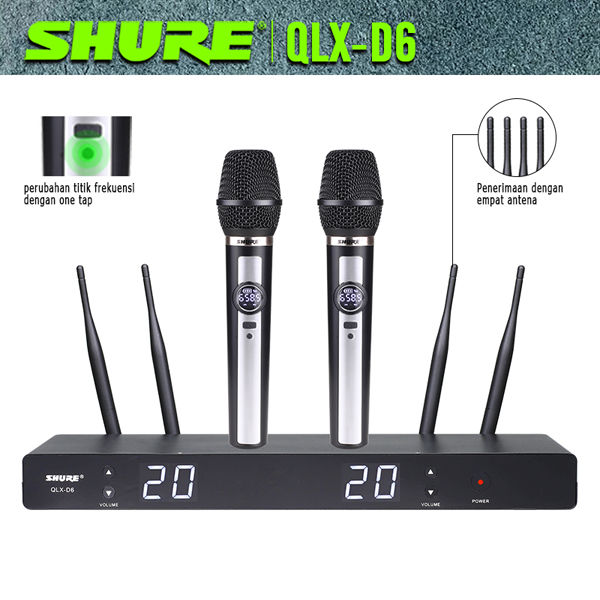 shure/QLX-D6 wireless microphone original branded,UHF wireless mic ...
