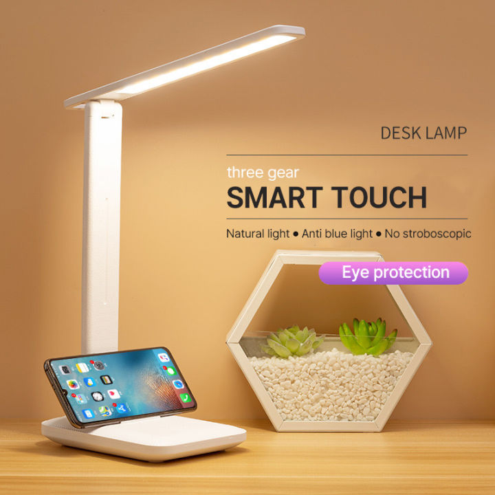 Chargeable Lamp 3 Color LED Eye Protection Foldable Study Reading Lamp ...