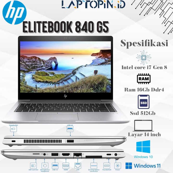 Hp Elitebook 840 G5 Core i7 Gen 8 Ram 16Gb Ssd 512Gb | Lazada Indonesia