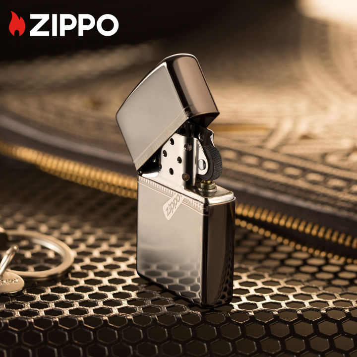 Zippo Zipped Zipper Design Black Ice Pocket Lighter ｜Zippo 21088 ...
