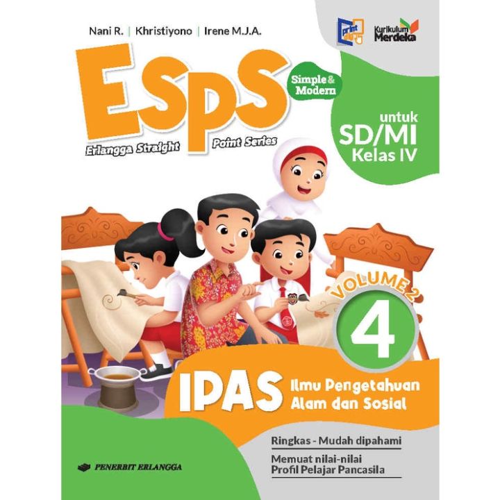 BUKU ESPS IPAS ILMU PENGETAHUAN ALAM DAN SOSIAL KELAS 4 SD VOLUME 1 DAN 2 ERLANGGA KURIKULUM ...
