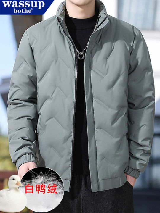 WASSUP Men's Winter Puffer Jacket Thickened White Duck down Casual Anti ...