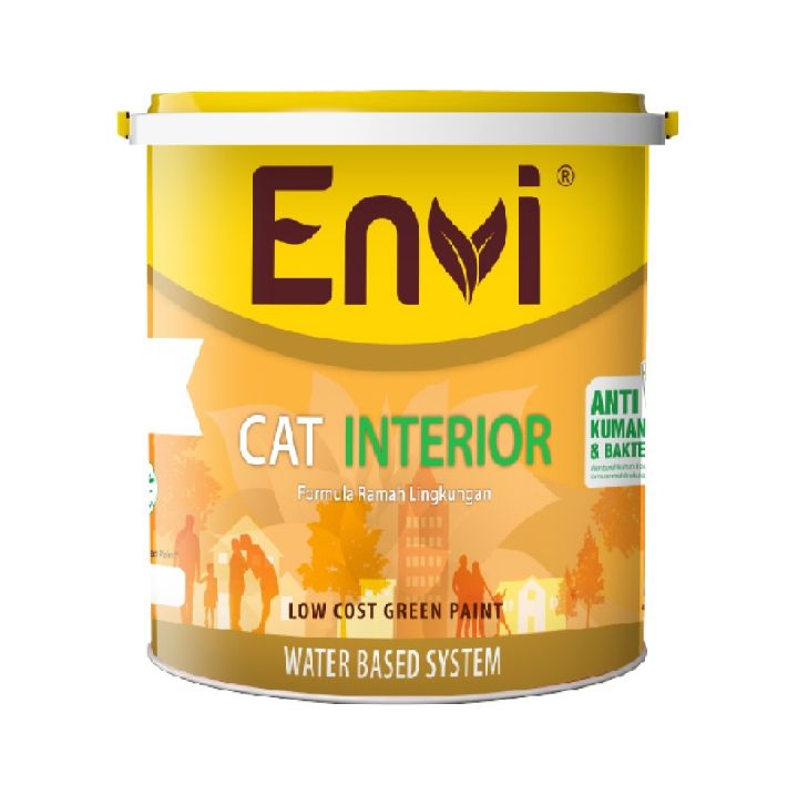 Ready Mix Cat Tembok ENVI Interior Kemasan Galon Warna | Lazada Indonesia