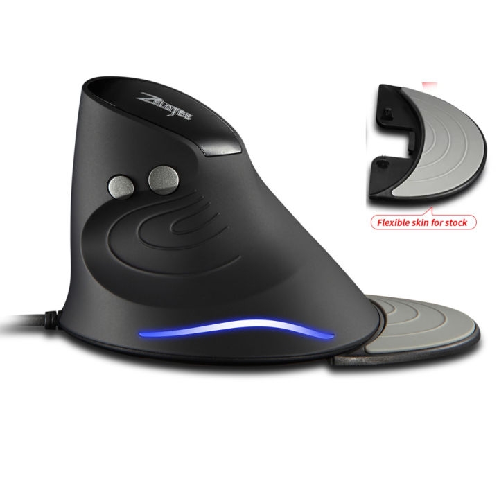 Ergonomic USB Wired Vertical Mouse with Removable Wrist Rest LED ...