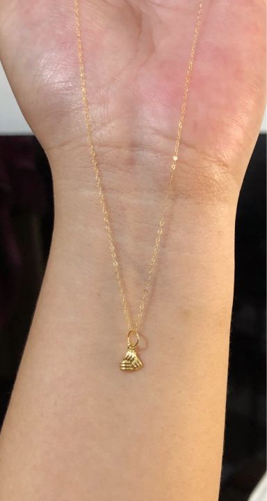 18K Saudi Gold Necklace with Mini Knot Pendant(open back) | Lazada PH
