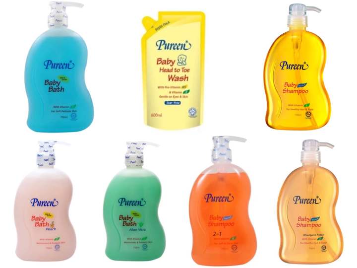 PUREEN BABY BATH (ORIGINAL/ALOE-VERA/PEACH/HEAD TO TOE) / BABY SHAMPOO ...
