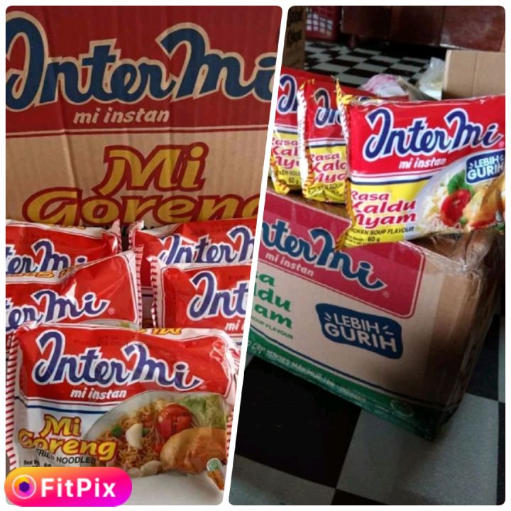Intermi kaldu ayam & intermi goreng 1 ctn isi 40 peket | Lazada