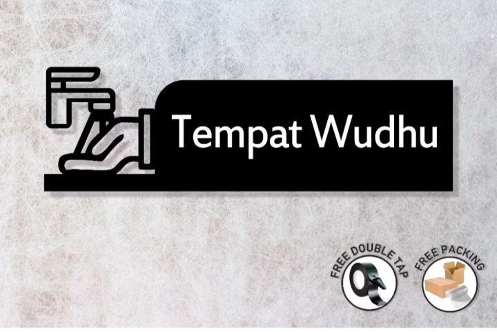 Sign PAPAN AKRILIK TEMPAT WUDHU AESTHETIC | Lazada Indonesia