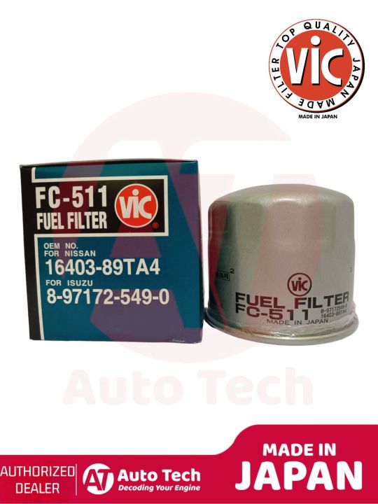 Genuine Vic Fuel Filter FC-511 for Isuzu D-Max 3.0, Isuzu TFR 2.5/3.0 ...