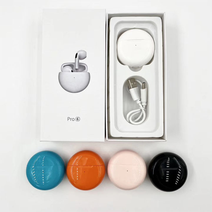 Mini Pro 6 TWS หูพังไร้สาย หูฟังบลูทูธ สำหรับ ios Samsung oppo vivo ...