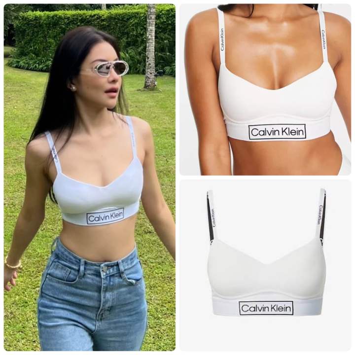 แท้💯% หิ้ว USA🇺🇸📍Calvin Klein Reimagined Heritage Lightly Lined Bralett | Lazada.co.th