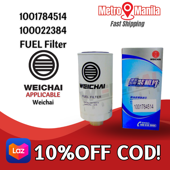 1001784514 1000422384 Fuel Filter Weichai | Lazada PH
