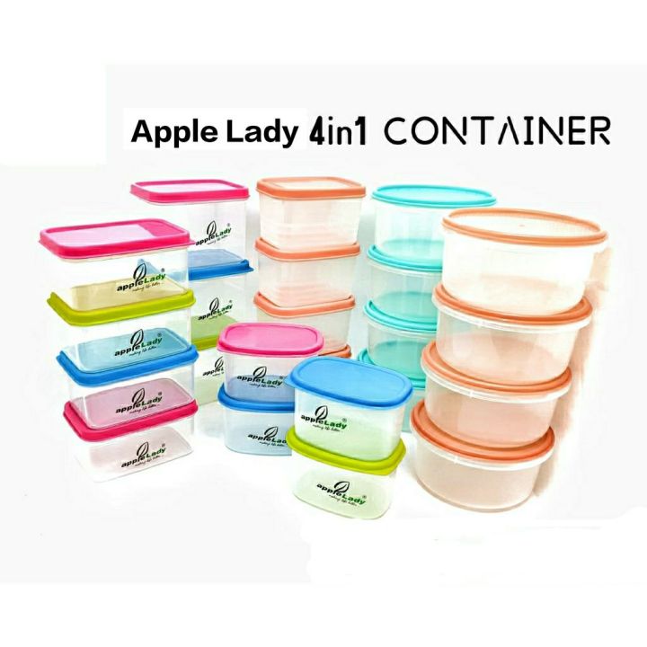 AppleLady 4 In 1 Mini Container/Tupperware kecil/Bekas kecil | Lazada