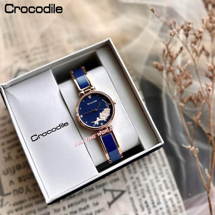 [Original] Crocodile CR6835.358 Elegance Women's Watch with 3D Flora ...