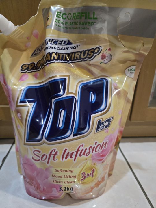 TOP Liquid Detergent 3in1 Soft Infusion 3.2Kg | Lazada