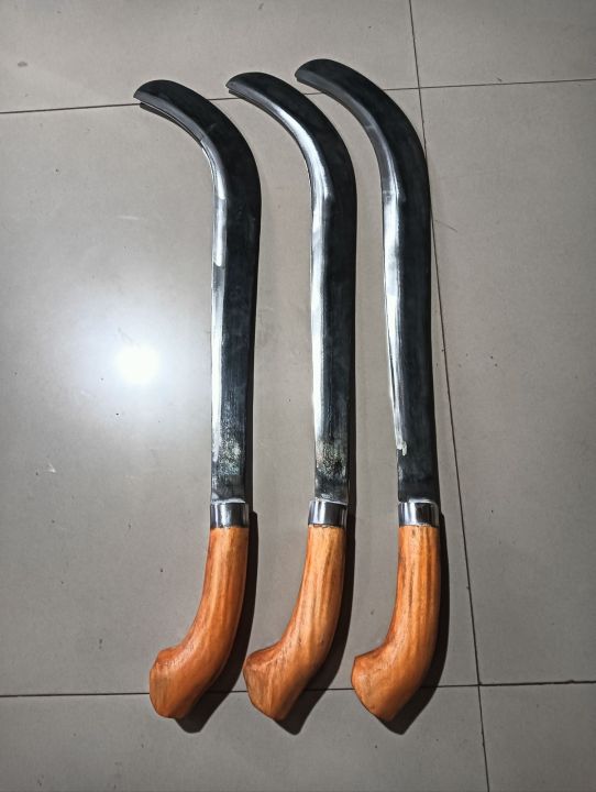 Lagaraw/Lampisa/lampas with wood handle and stainless lock ferrule ...