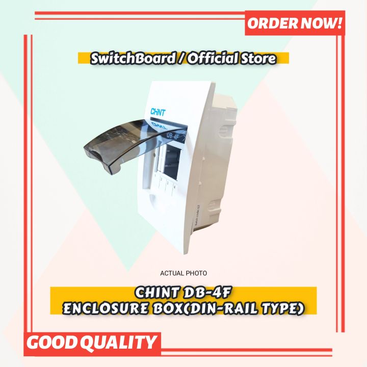 CHINT DB-4F, 4 ways enclosure box w/busbar (din-rail type) | Lazada PH
