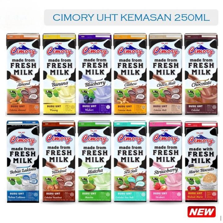 Cimory Fresh Milk Susu UHT Berbagai Varian Rasa 250ml | Lazada