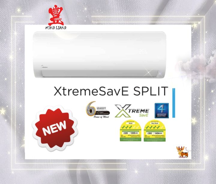 Midea System 1 XtremeSave Split Inverted Aircon 12000BTU *FREE ...