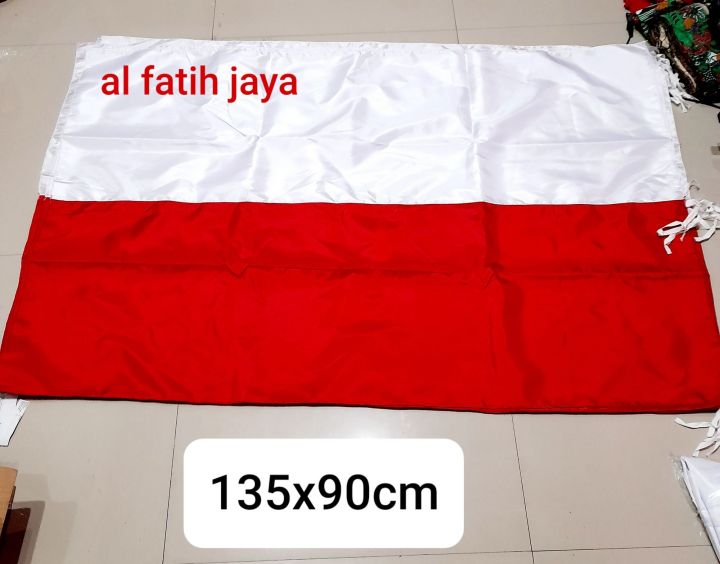 bendera merah putih 90x135 cm ukuran besar biasa untuk gedung | Lazada ...