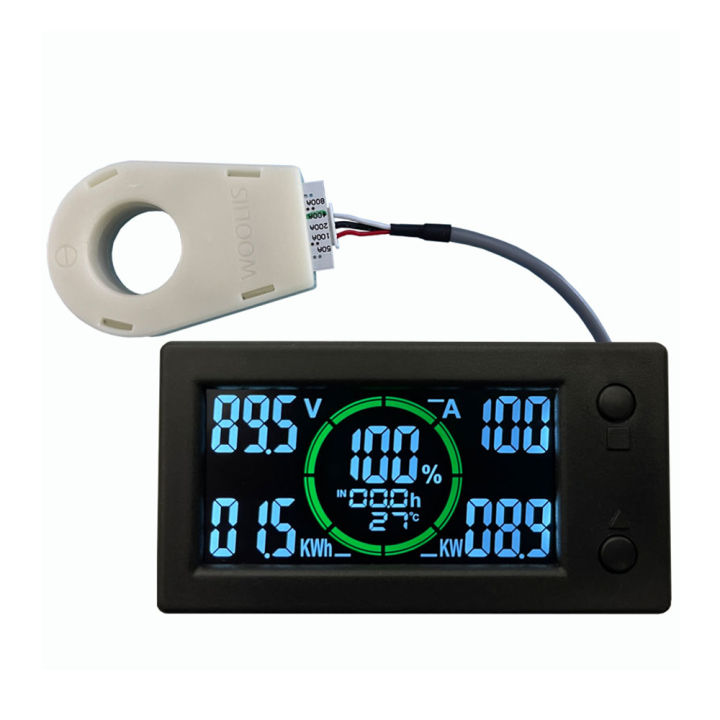 50A 100A 200A 400A STN LCD Hall Coulomb Meter Counter Voltage Current ...