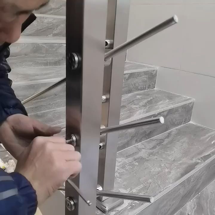 85cm Railing Tangga Stainless Model Kotak Hollow Railing Tangga ...