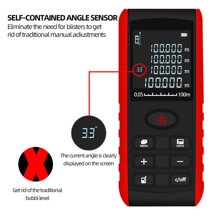 Laser Rangefinder 40M 60M 80M 100m Máy đo khoảng cách la-de thước Laze ...