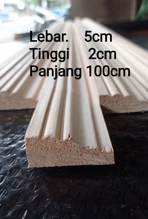 Wall moulding profil kayu 2cmx5cm panjang 100cm | Lazada Indonesia