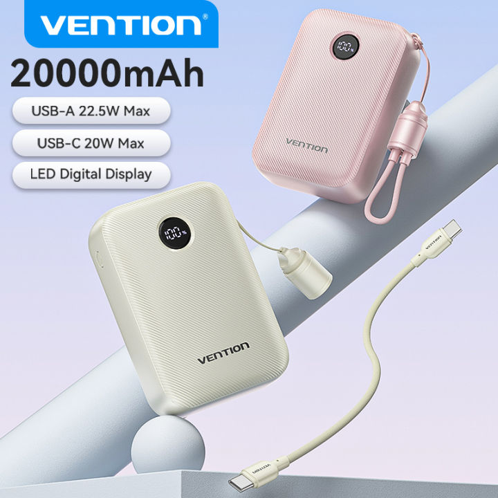 Vention 10000mAh 20000mAh Power Bank 22.5W Fast Charging with LED ...