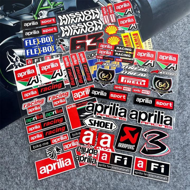 Motorcycle Reflective Stickers for Aprilia GPR150R 250R RSV4 125 Piaggi ...