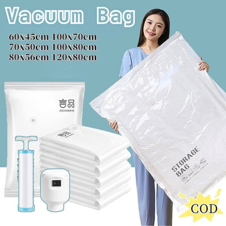 Vacuum Sealer Compression Bag Travel Storage Resealable Vacuum Bags ...