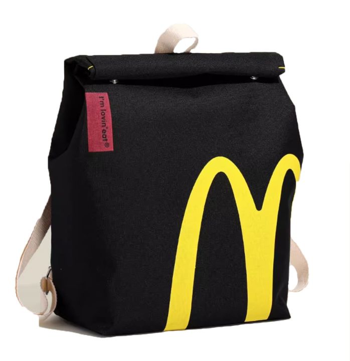 KFC Arch of Gold Double Shoulder Paper Bag Backpack Large Capacity ...