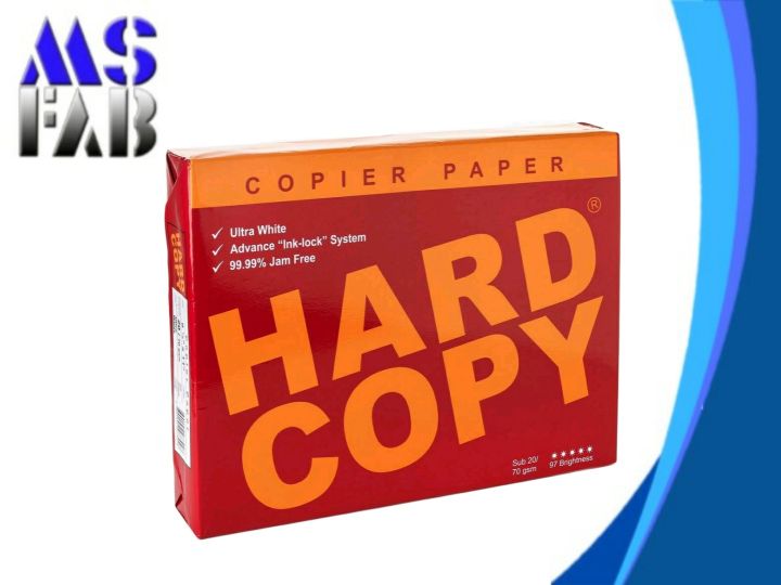 HARD COPY - Letter(short), A4, Legal (long) 70 GSM -500 sheets per ream ...