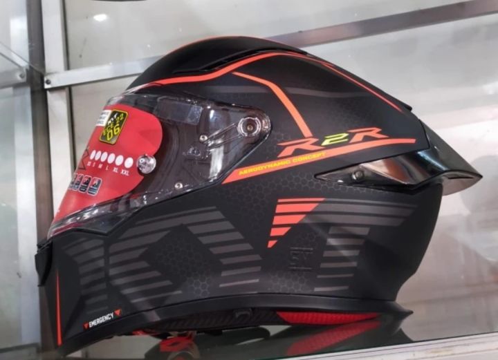 Helm KYT R2R Concept Red Original | Lazada Indonesia
