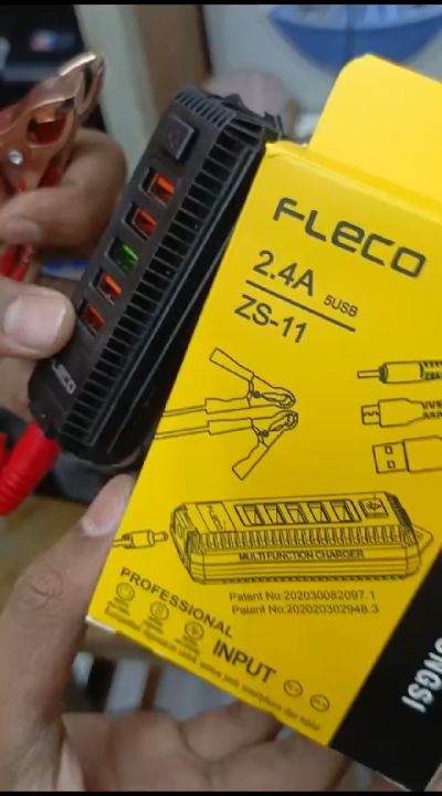 COD~Charger HP Arus Aki Motor 2in1 + 6USB DC Motor Charger Multifungsi ...