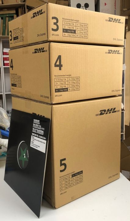 DHL Box 3 Brown color | Lazada