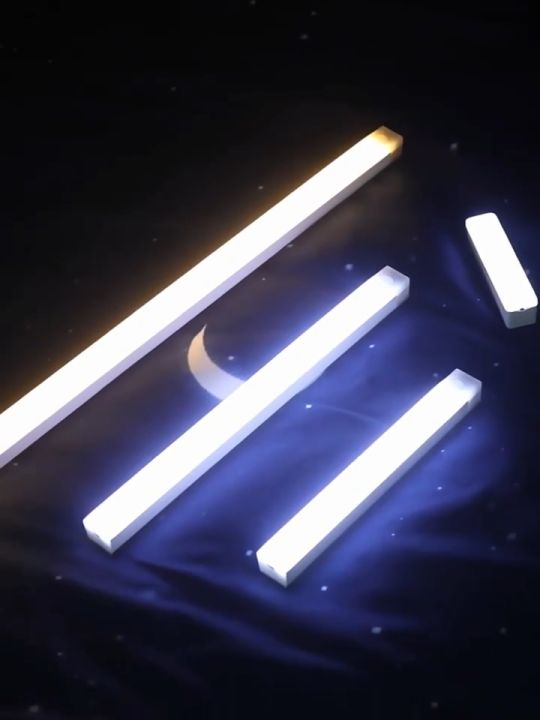 Motion Sensor Night Light Wireless Led Lampu Sensor Automatik Usb Rechargeable Wardrobe Cabinet 